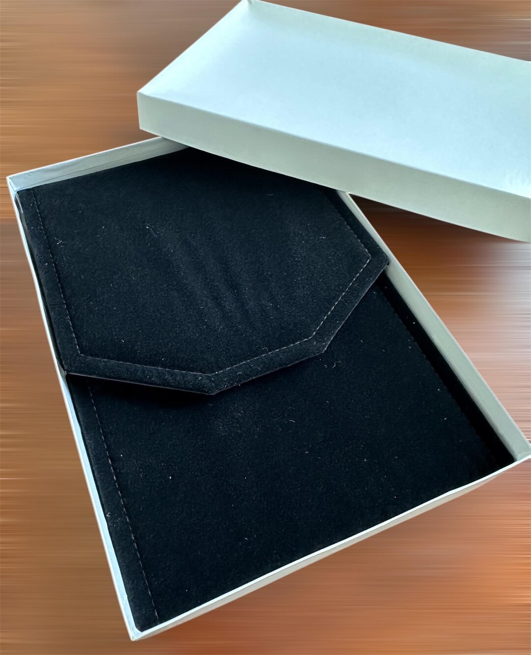 Black Velvet Pearl Necklace Folder, Omega Necklace Folder, 8.5” X 6 ...