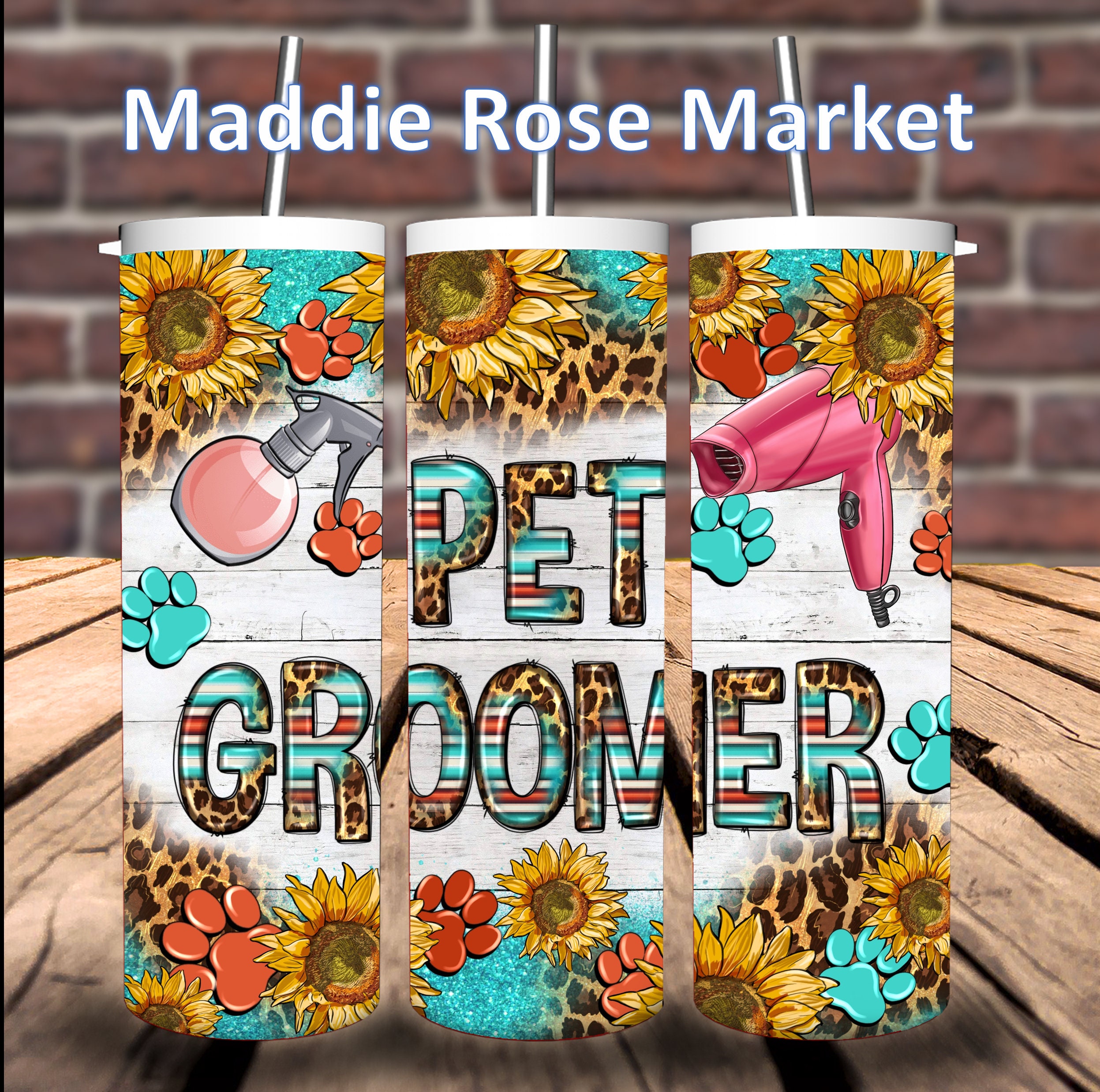 20 Oz Sublimated Skinny Tumbler 6 Choices pet Groomer. FREE Shipping - Etsy