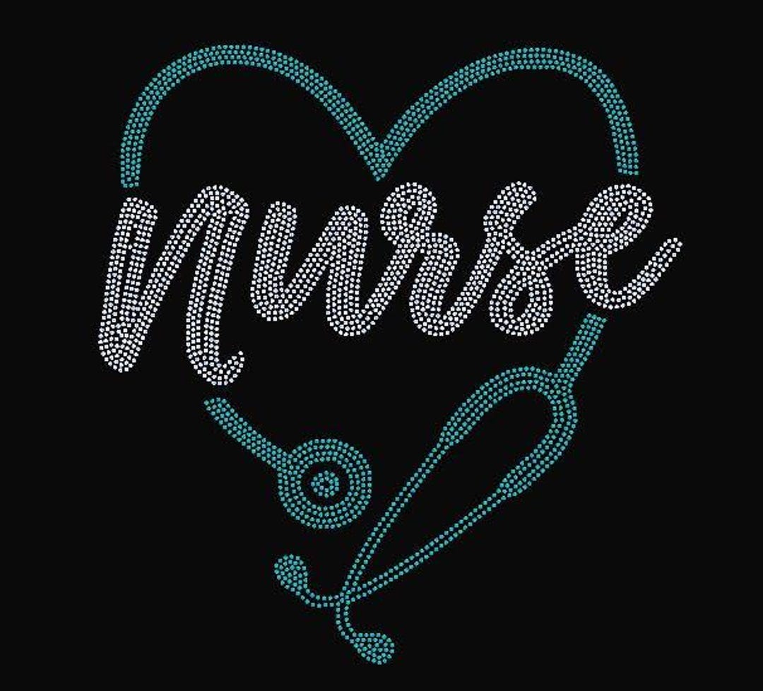 Spangle Nurse Heart| Spangle Design, Nurse, Stethoscope, Bling ...