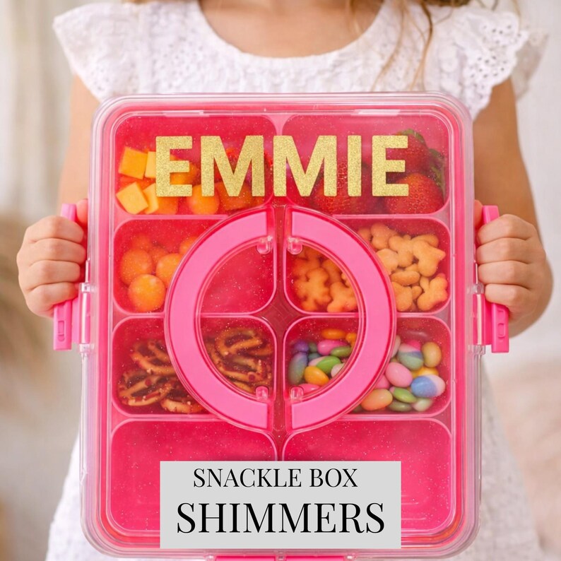 Personalized Snackle Box Removable Compartment Snack Container for ...