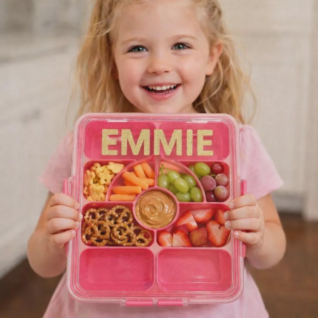Personalized Snackle Box Removable Compartment Snack Container for ...