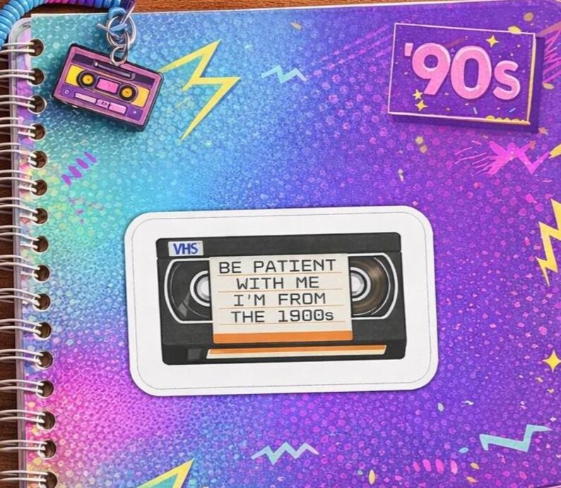 Old School VHS Decal 90s Nostalgia Water Bottle Sticker Laptop ...
