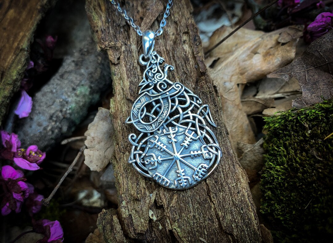 Stirling Silver Viking Nordic Pendant Necklace Personalised Gift for ...