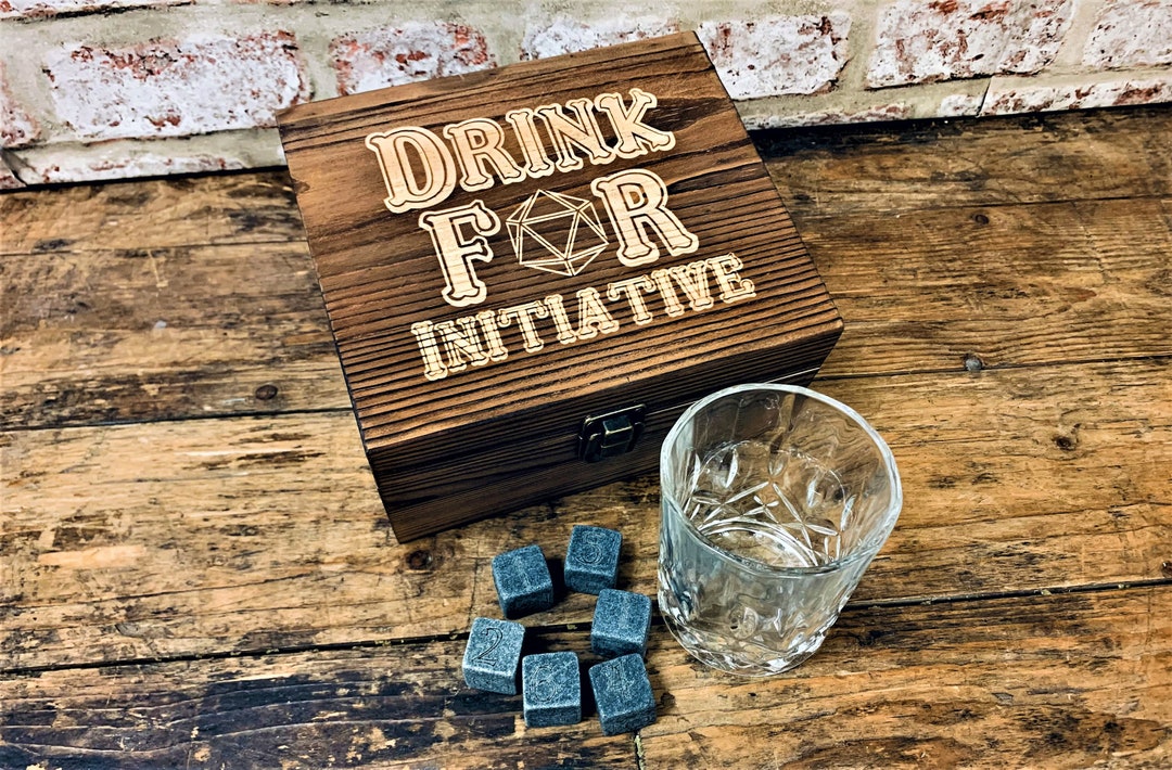 DND Dice Whiskey Stones Set | Engraved Tumbler, Geek Gift - Etsy