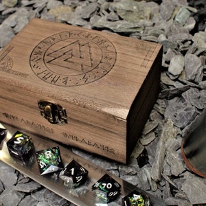 Valknut Viking Engraved Storage Box | Odin's Symbol Norse Trinket Box ...