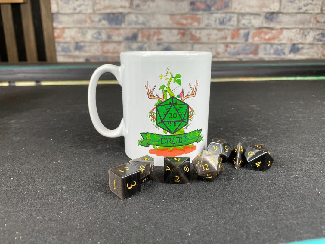 Druid Class DND Mug: Custom D20 Design - Etsy