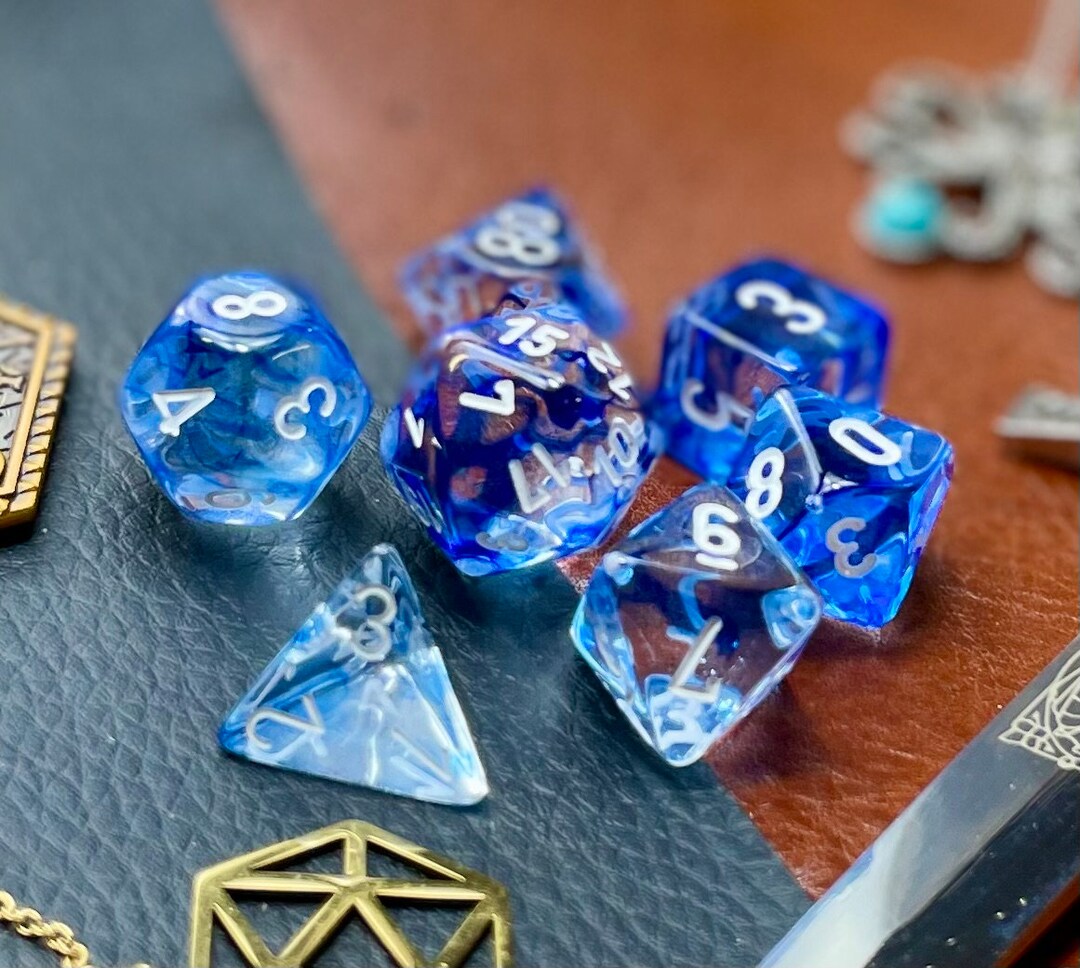 Dark Blue Nebula Dice Set Dice for Dungeons and Dragons, Tabletop Games ...