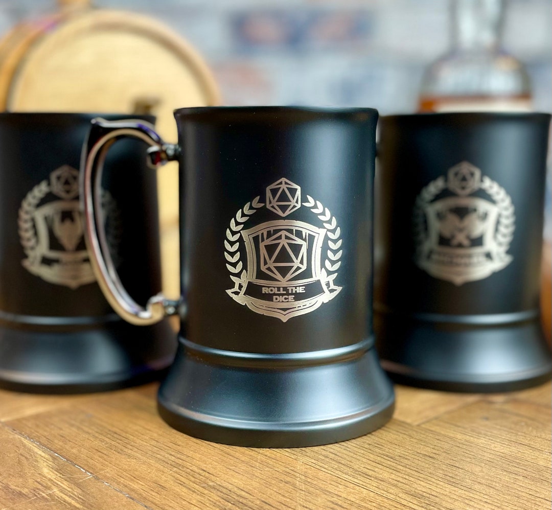 Engraved Personalised Coat of Arms Metal Tankard | Dungeons and Dragons ...