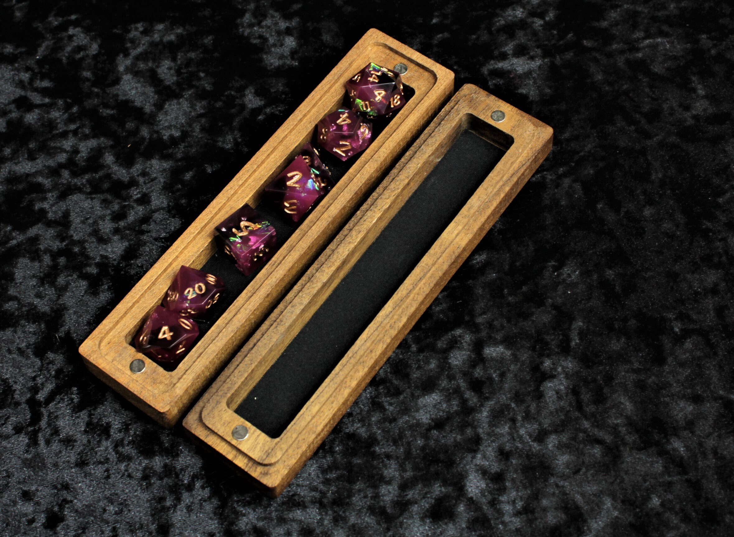 The Rogue Luxury Solid Walnut Dice Box Dungeons and - Etsy UK