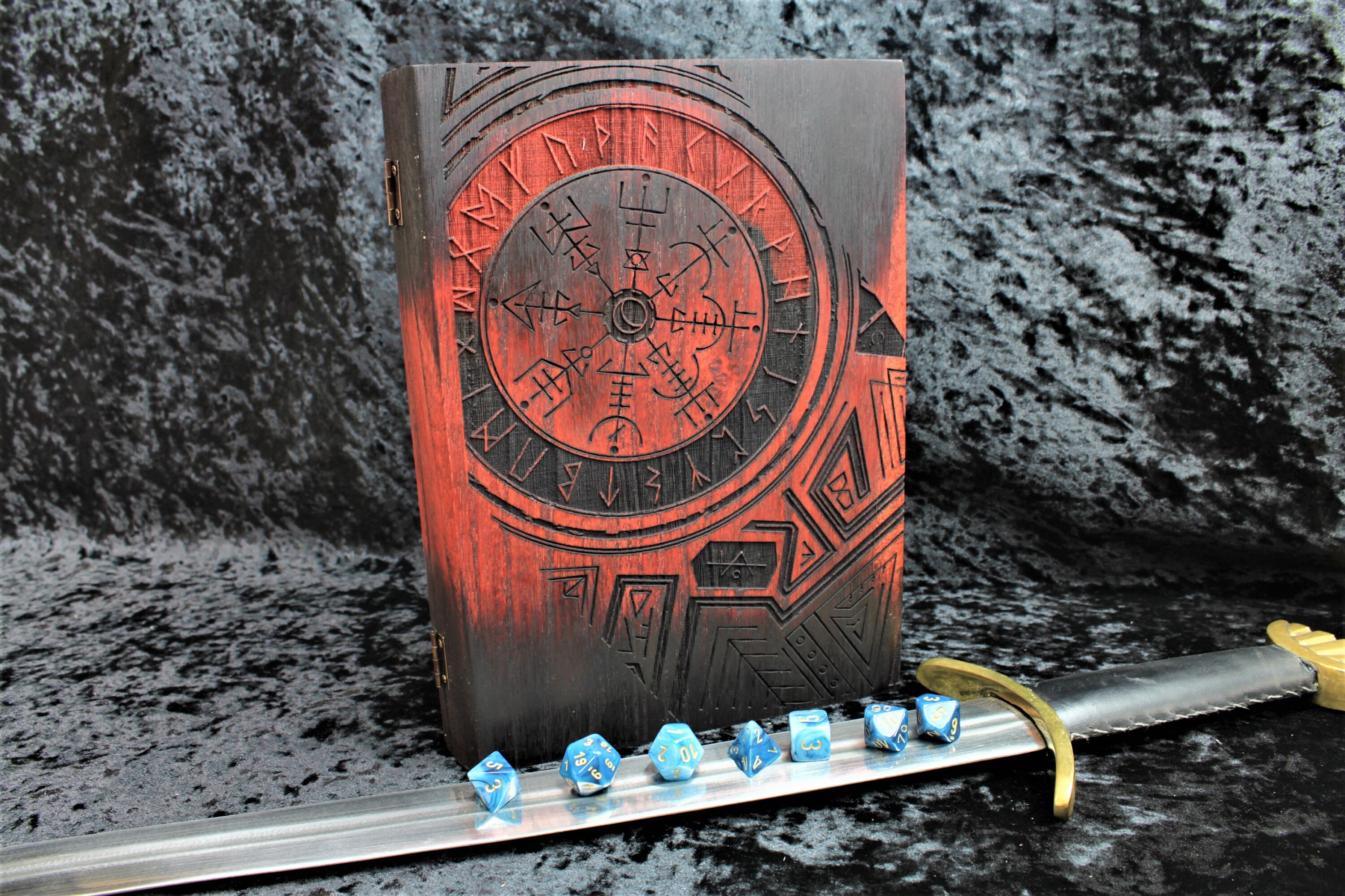 Viking Norse Dice Box: Wooden Book Style D&D Dice Tray - Etsy UK