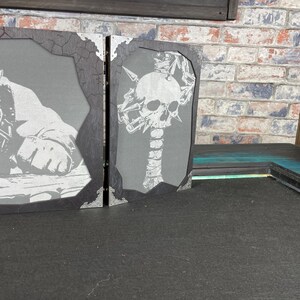 Dungeon Master Screen, DM Screen, Orc Design Engraved Felt Front for ...