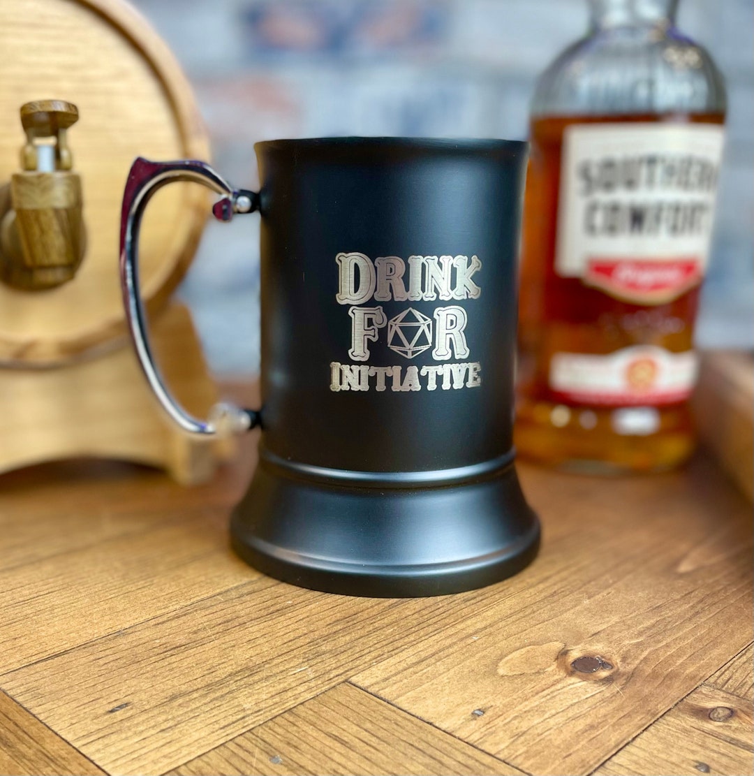Engraved Personalised Metal Tankard | Drink for Initiative | Dungeons ...
