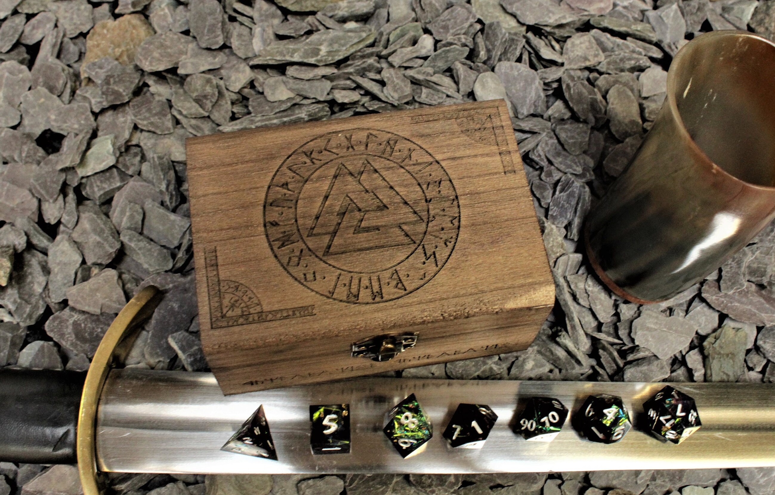 Valknut Viking Engraved Storage Box Norse Trinket Box - Etsy UK