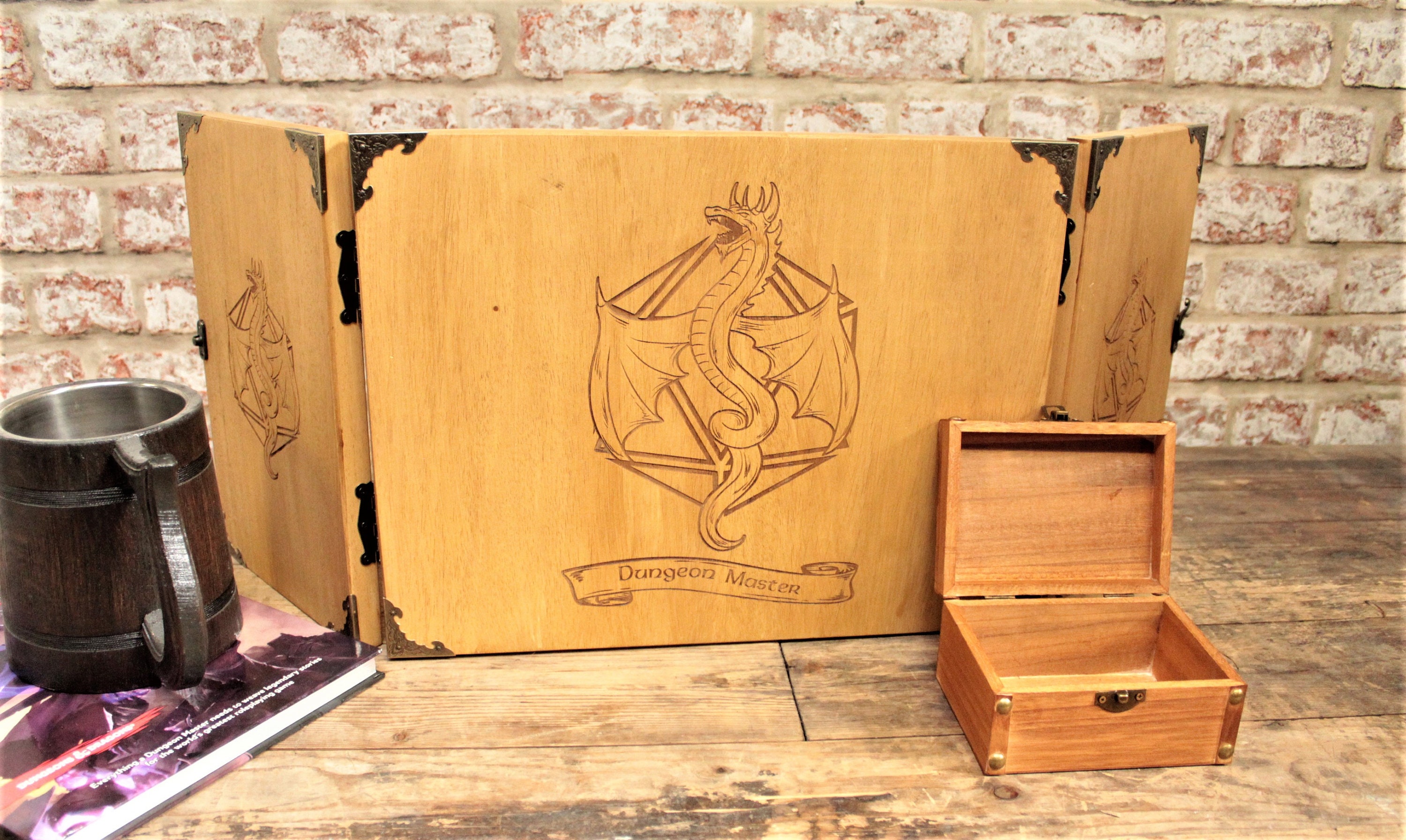 Wooden Dungeon Master Screen D20 Dragon D&D DND RPG Table | Etsy