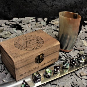 Valknut Viking Engraved Storage Box | Odin's Symbol Norse Trinket Box ...