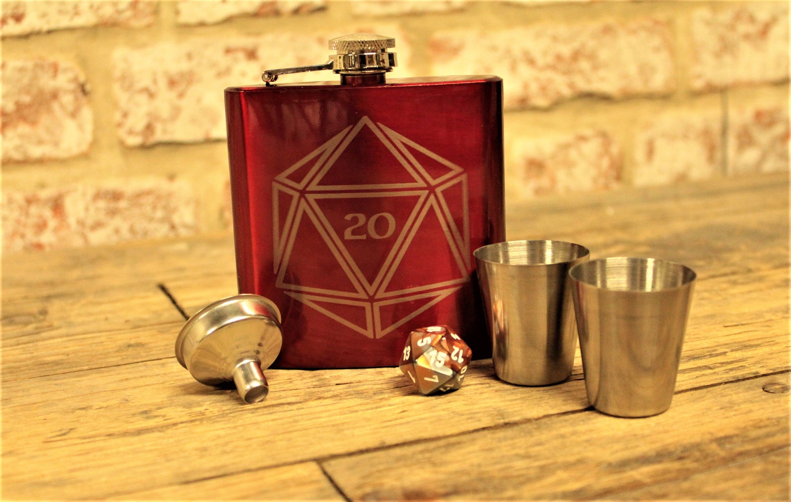 DND Engraved Hip Flask Choice of Colours & Designs Table | Etsy