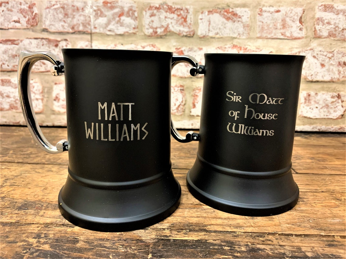 Personalised Engraved Stainless Steel Tankard Medieval | Etsy