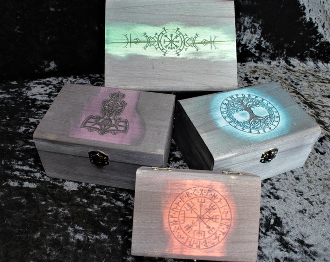 Laser Engraved Norse Themed Dice-box for Orlog Dice Game (BOX ONLY ...