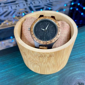 Norse Viking Style Wooden Watch Personalised Viking Watch Viking Gift ...