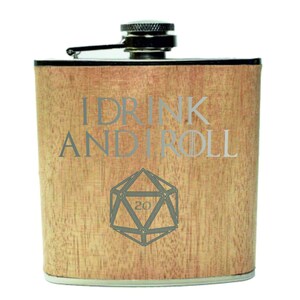 I Drink and I Roll 20 Hip Flask - D20 Dungeons and Dragons | Got ...