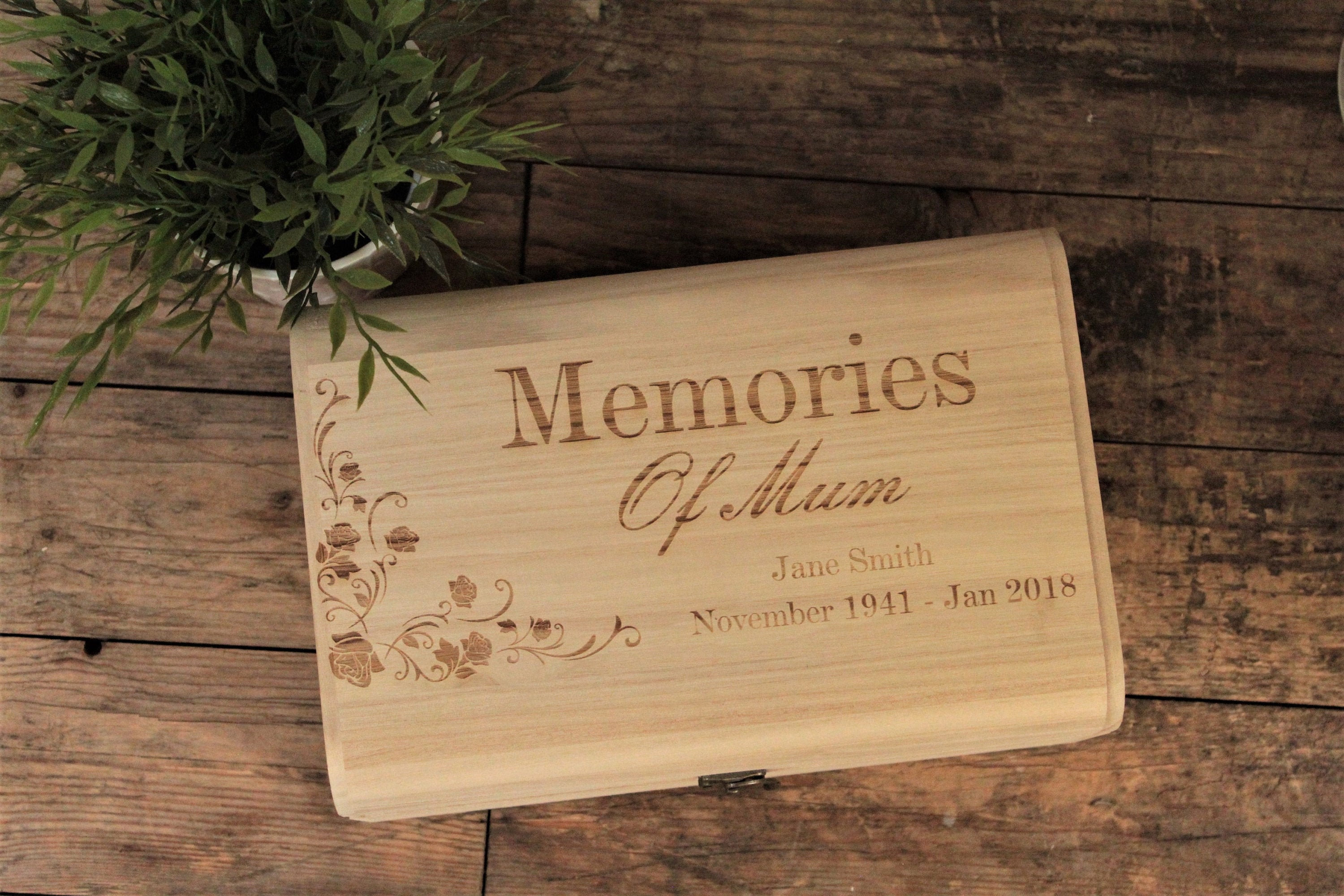 Personalised Memorial Box Memories of A Loved One Memorial - Etsy UK