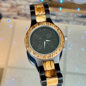 Norse Viking Style Wooden Watch Personalised Viking Watch Viking Gift ...