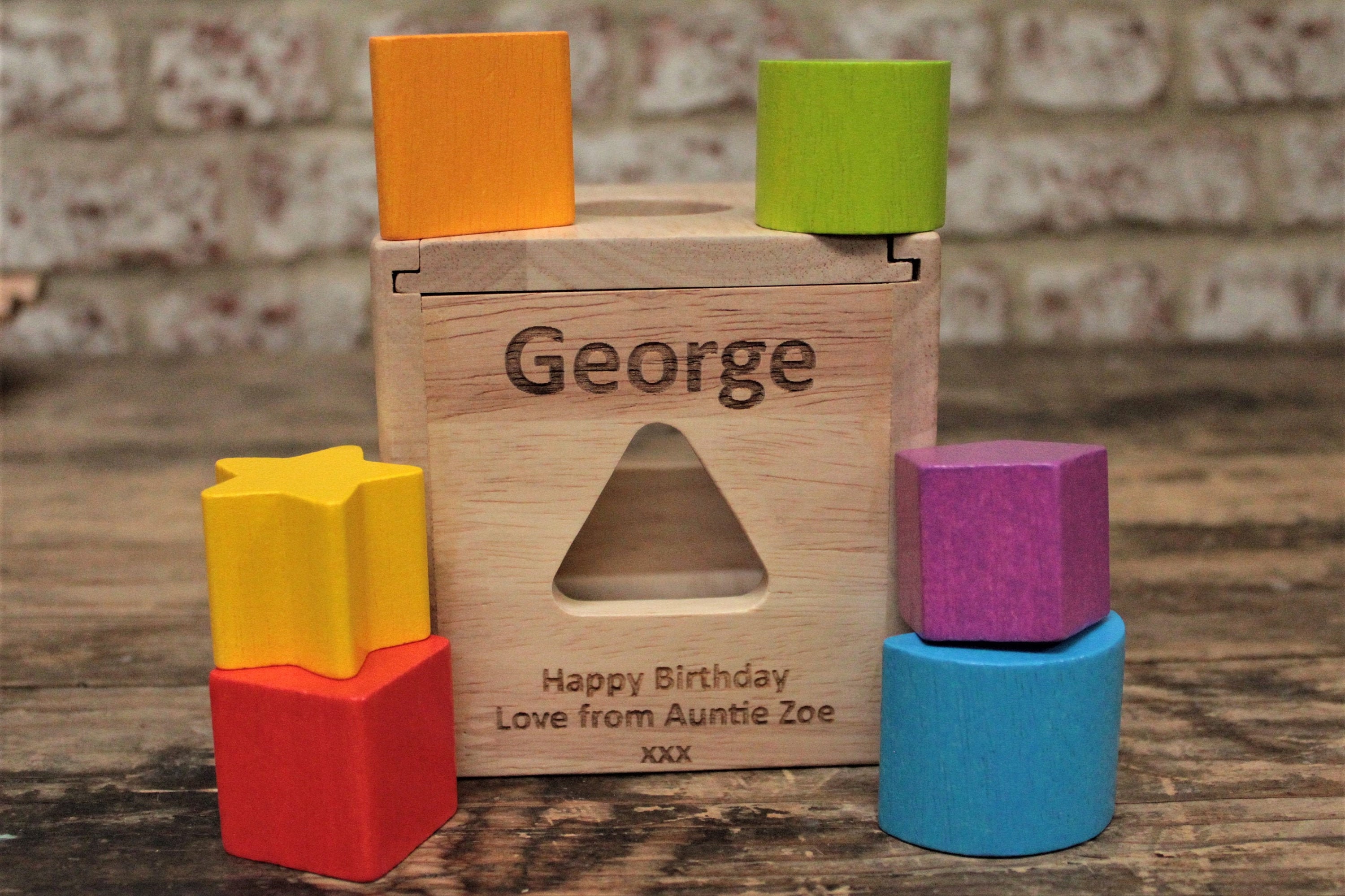Personalised Wooden Shape Sorter Unique Baby & Toddler Toy | Etsy