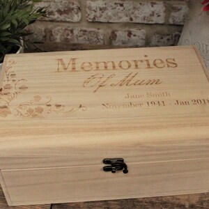 Personalised Memorial Box | Memories of A Loved One | Memorial and ...