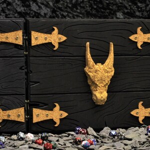 Gold and Wood Effect Dungeon Master Screen With 3D Carving DND Carved ...