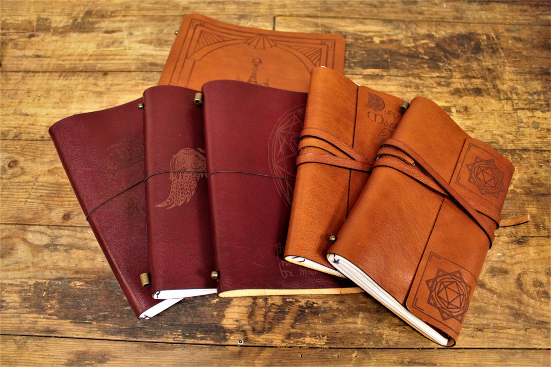 Handmade Refillable Leather Journals for Tabletop Gaming | Leather ...