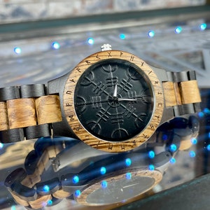 Norse Viking Style Wooden Watch Personalised Viking Watch Viking Gift ...