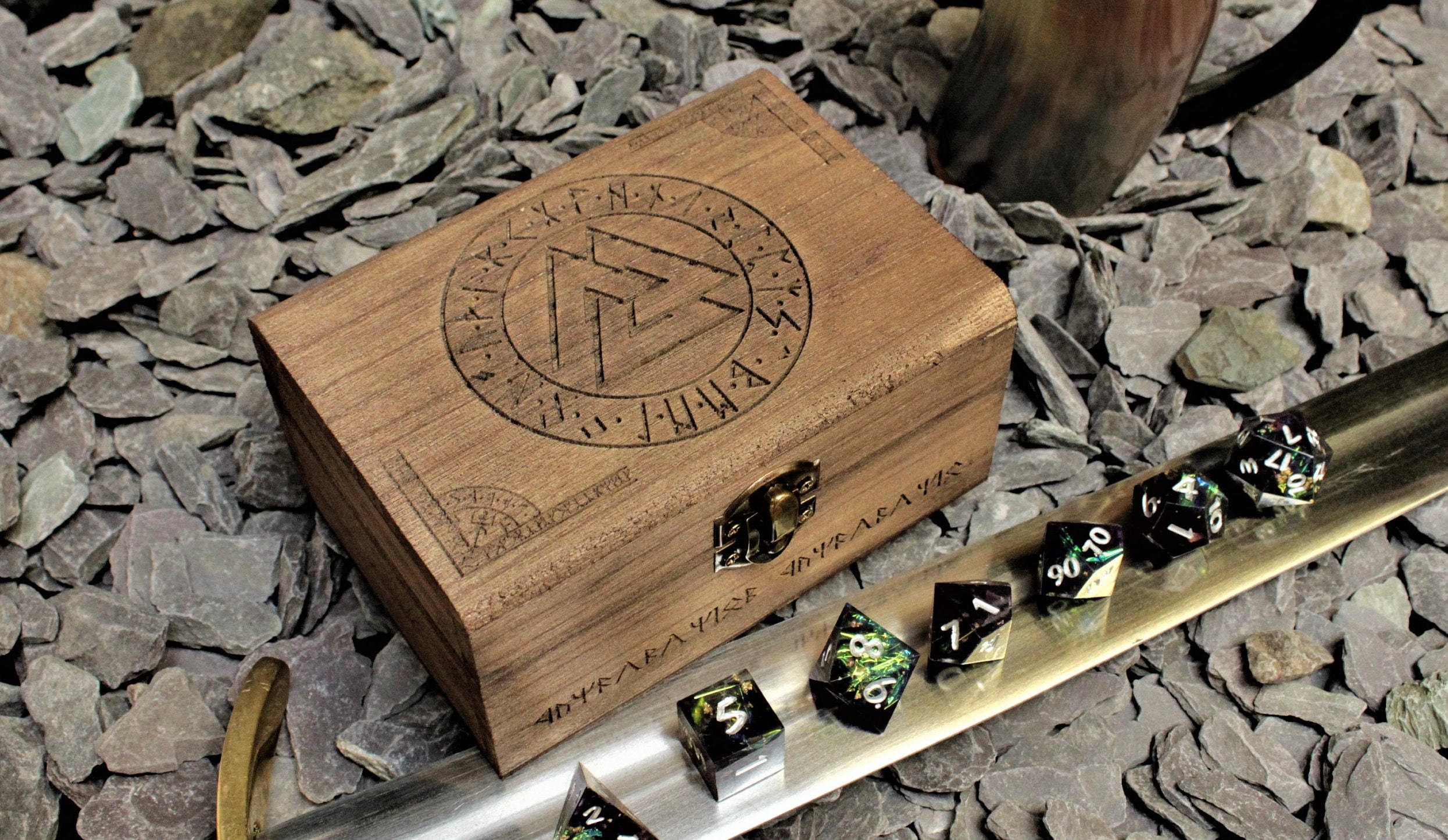 Valknut Viking Engraved Storage Box Norse Trinket Box - Etsy UK