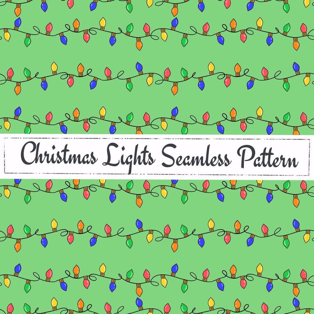 Christmas Lights Digital Pattern for Crafting and Design Projects ...