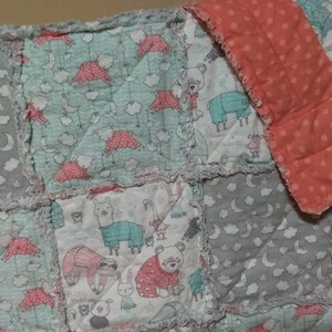 Sleepy Time Baby Rag Quilt - Etsy