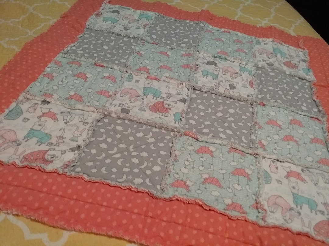 Sleepy Time Baby Rag Quilt - Etsy
