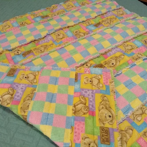 Bear Rag Quilt - Etsy