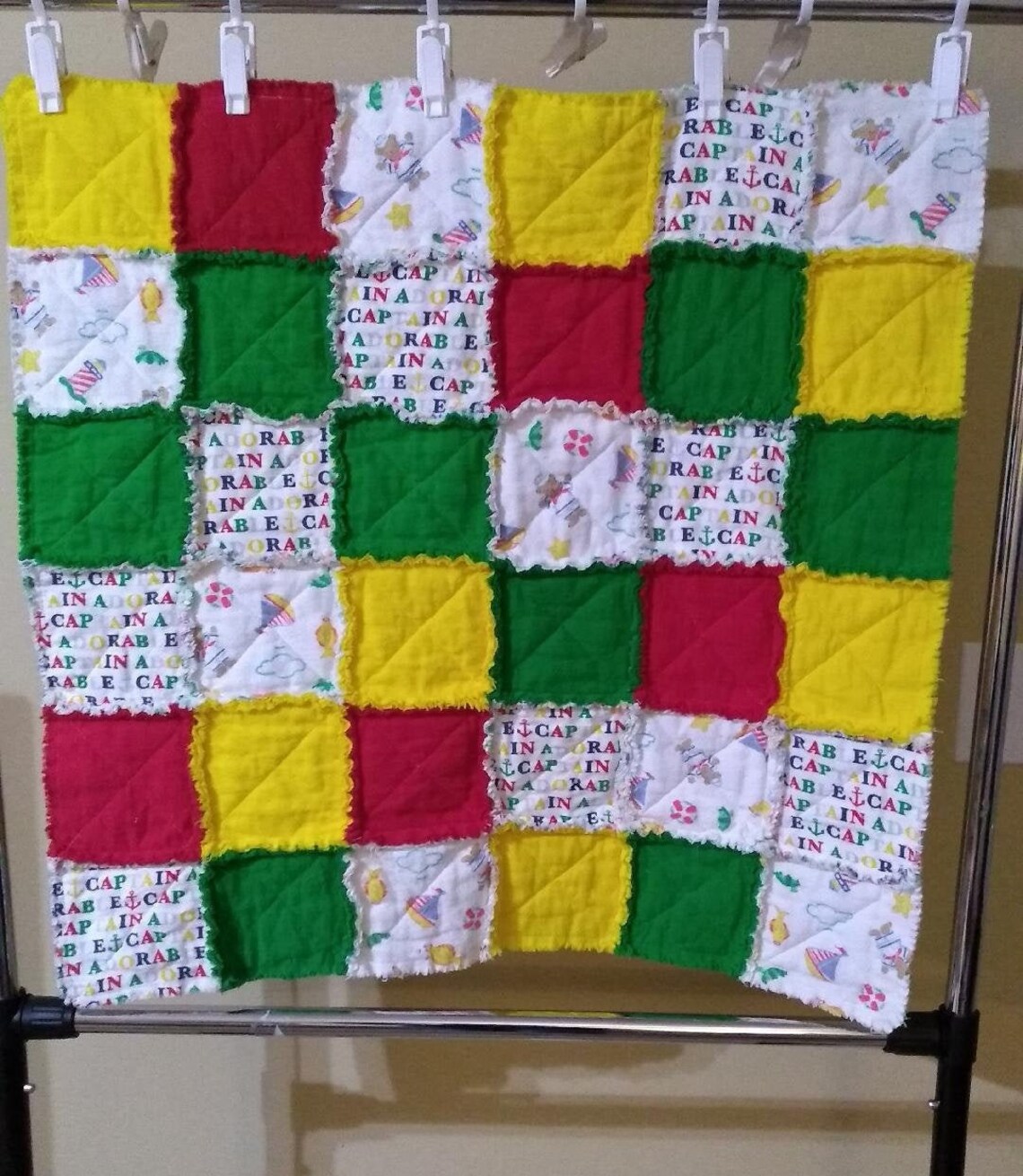 Captain Adorable Handmade Flannel Baby Rag Quilt - Etsy