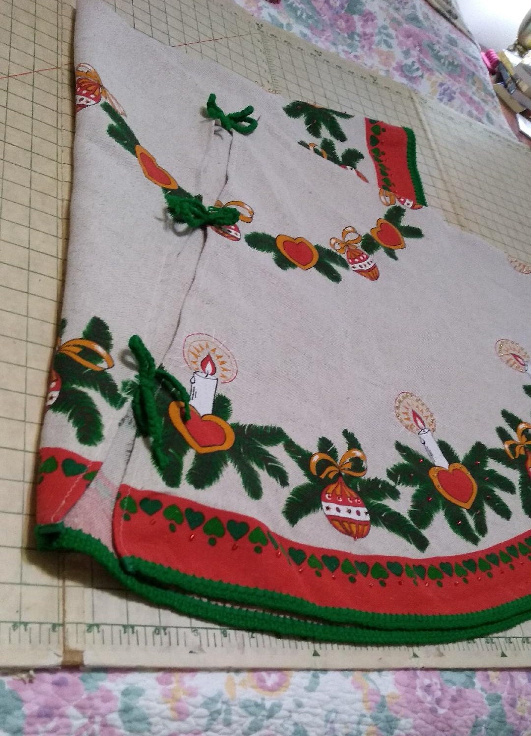 Hand Beaded Christmas Tree Skirt - Etsy