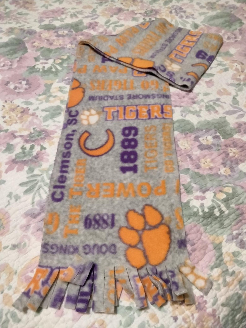 Clemson University Fighting Tigers Fleece Scarf - Etsy