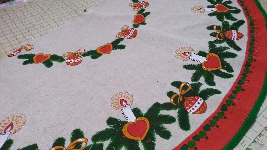 Hand Beaded Christmas Tree Skirt - Etsy