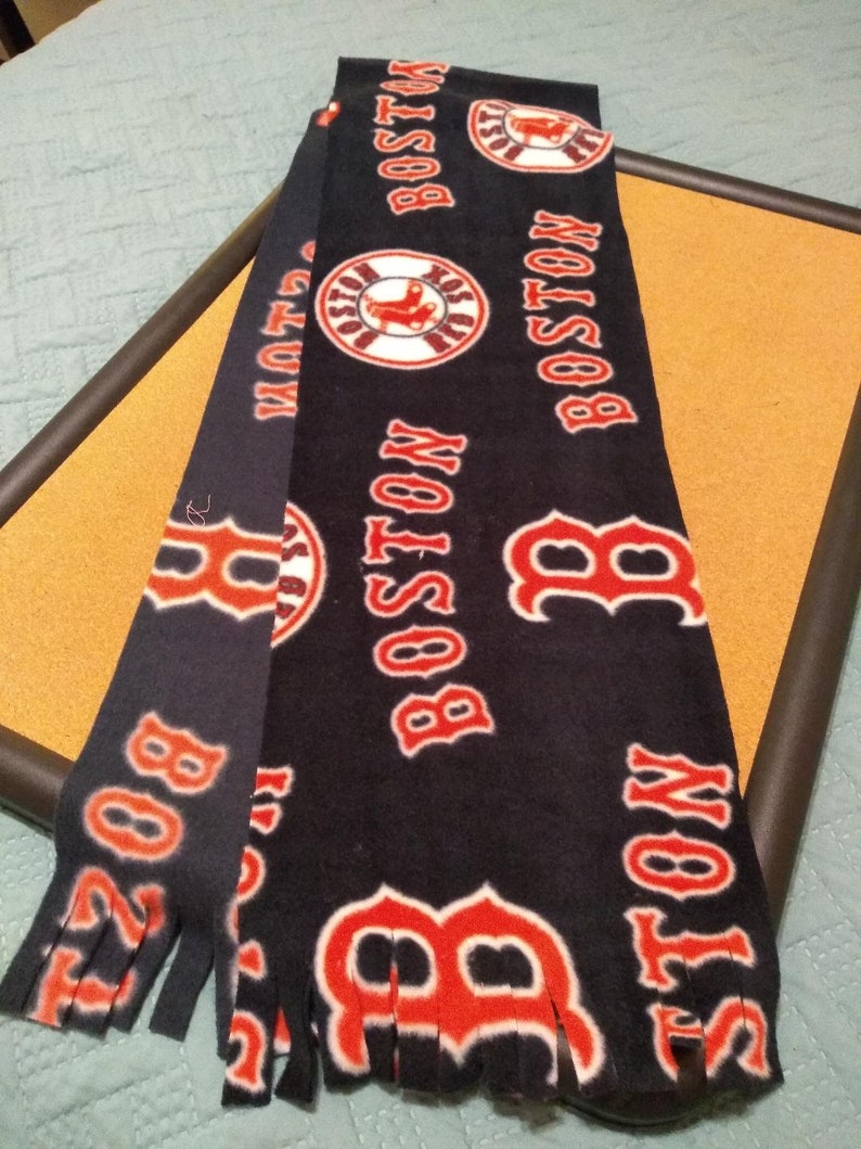 Boston Red Sox Fleece Scarf - Etsy