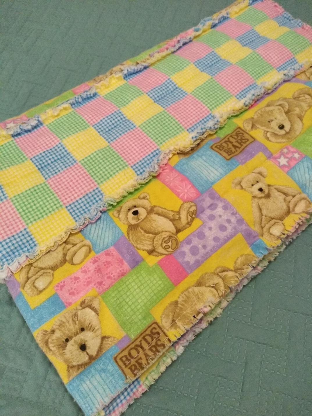 Boyd Bears Baby Rag Quilt - Etsy
