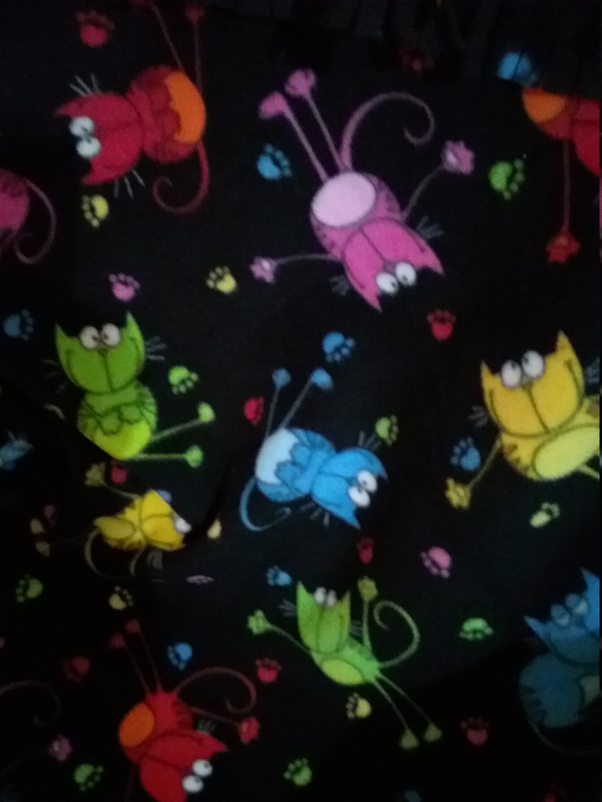 Whimsical Cats Fleece Blanket - Etsy