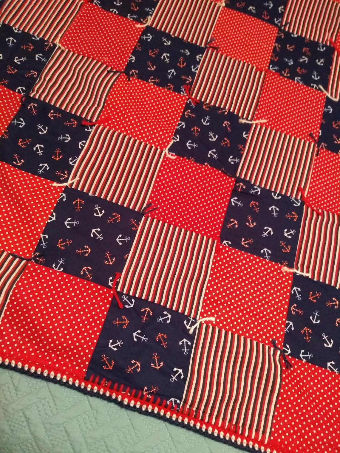 Nautical Patchwork Quilt - Etsy