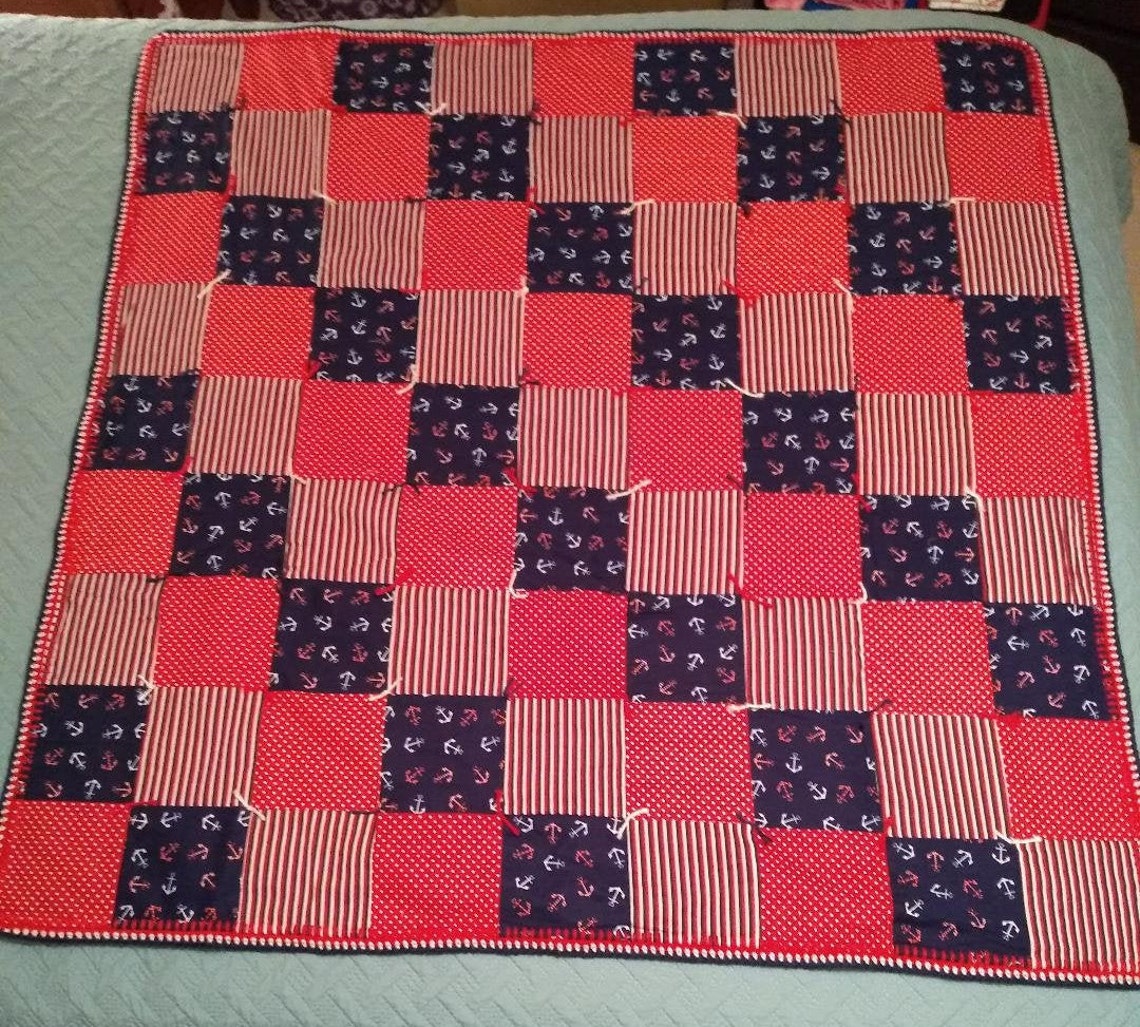 Nautical Patchwork Quilt - Etsy