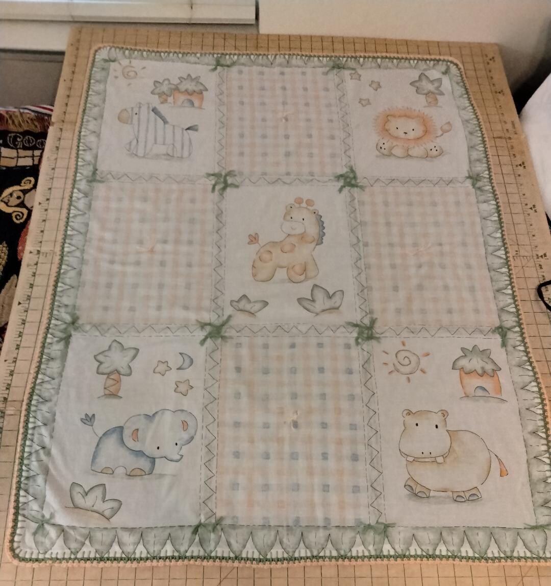 Zoo Animals Panel Baby Blanket - Etsy