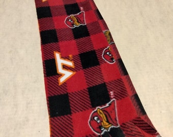 Hand Knit Scarf Virginia Tech Hokies Inspired Maroon and Orange - Etsy