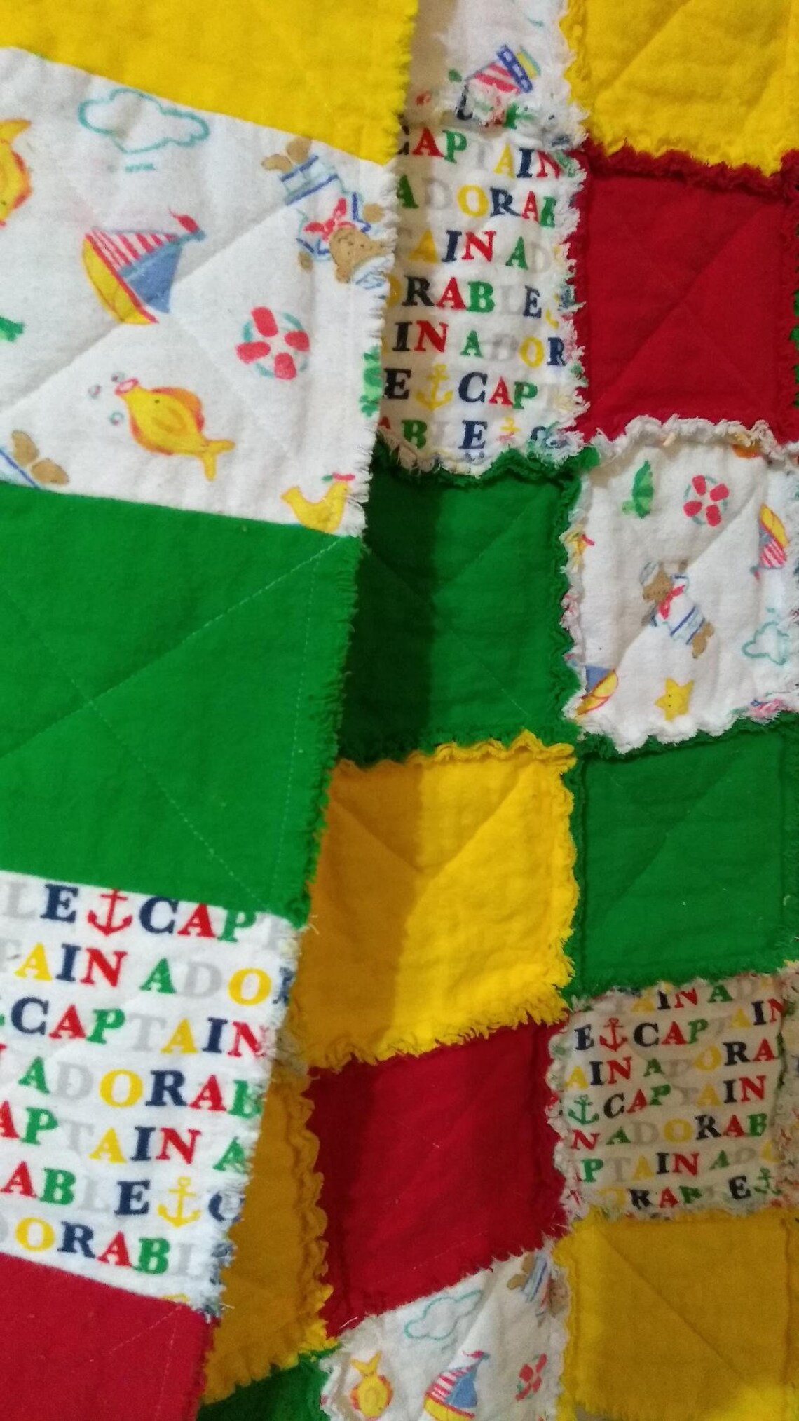 Captain Adorable Handmade Flannel Baby Rag Quilt - Etsy