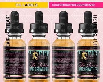 Hair Oil Labels | Etsy