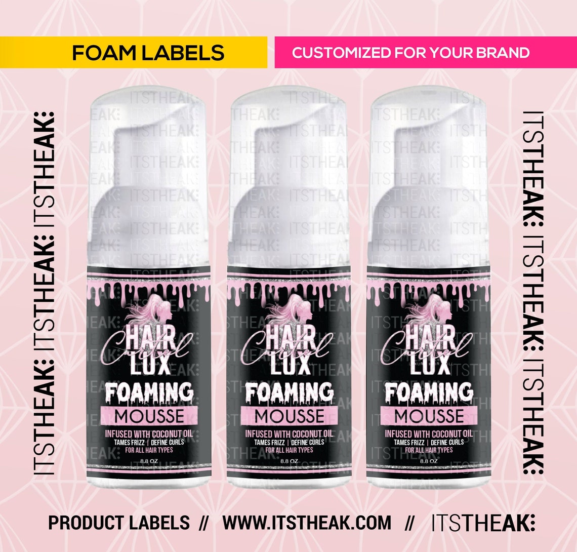 Foam Labels Customized For Your Brand Foam Bottle Label | Etsy